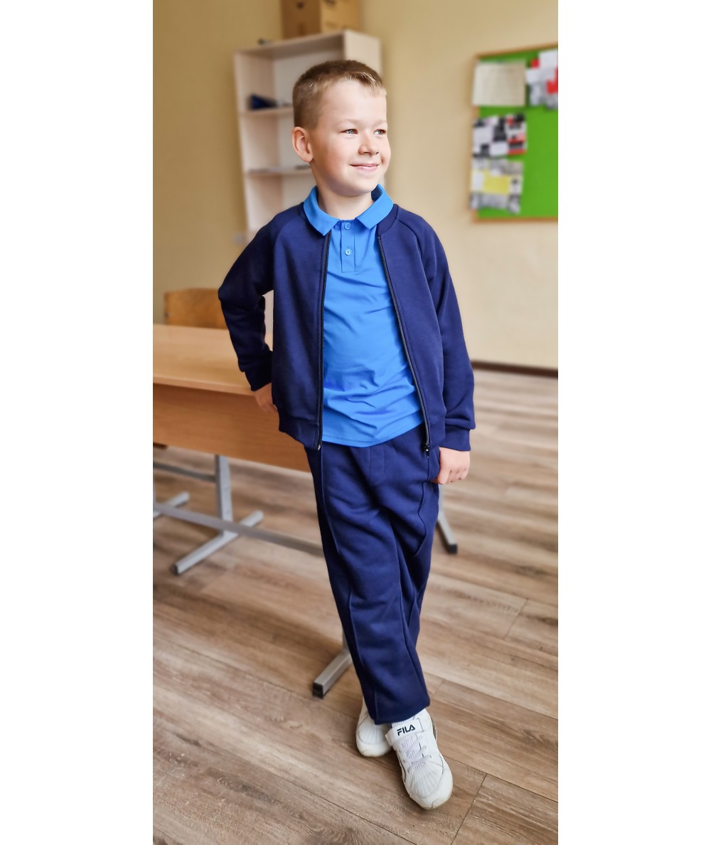 Užsegamas mokyklinis džemperis